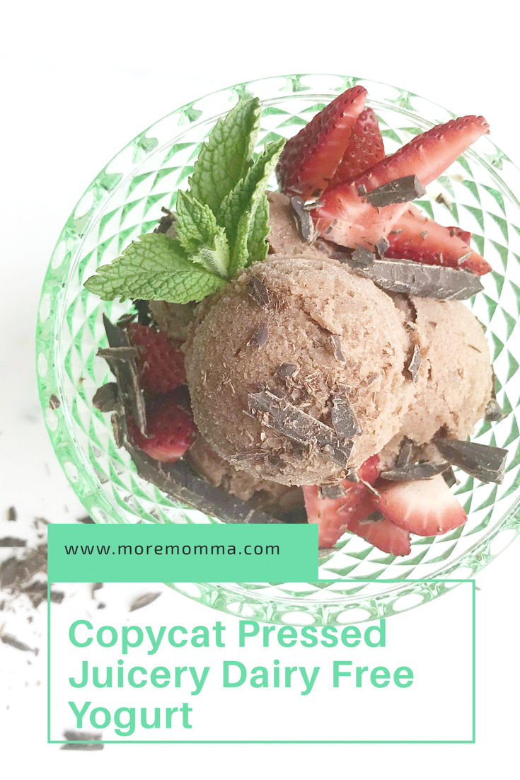 Pressed Juicery Copycat Dairy Free Frozen Yogurt - More Momma!